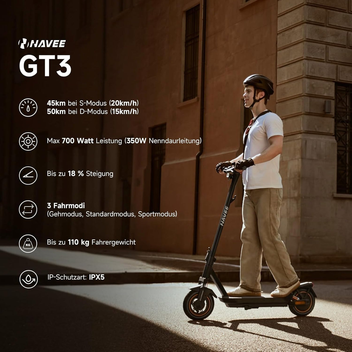 Navee GT3 E-Scooter kaufen- mit Straßenzulassung 50 km Reichweite | NaveeTech